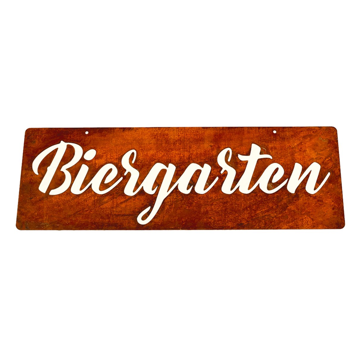 Schild Biergarten im Rost Design - Rostfigur, Rost Deko, Wandbild, Ro ...