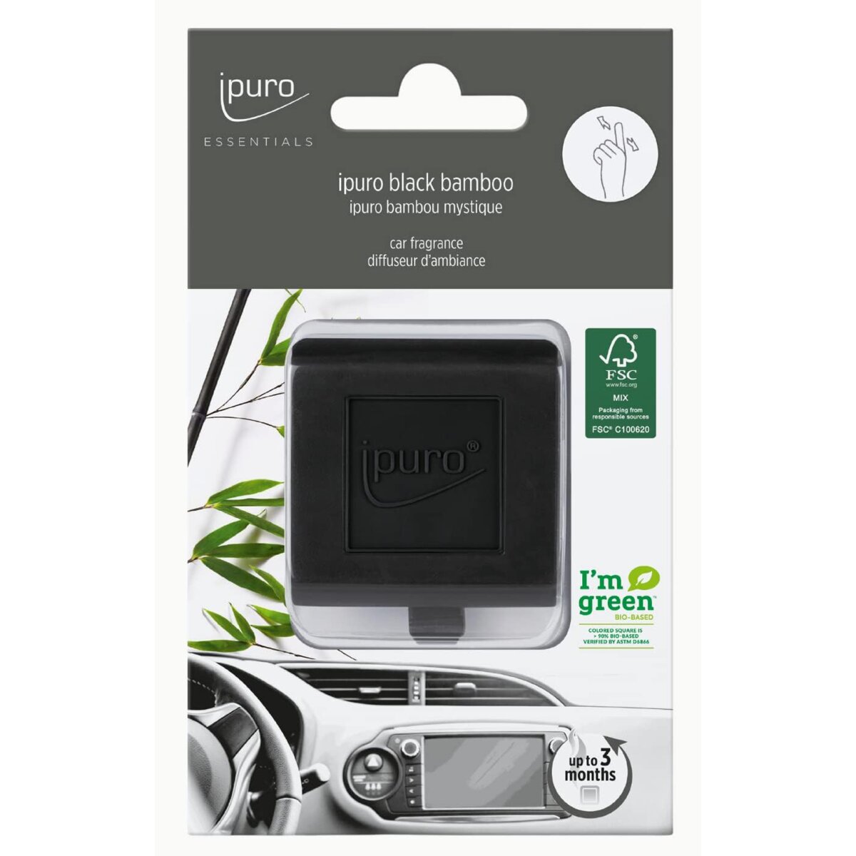 Auto Duft, Lufterfrischer ipuro BLACK BAMBOO - ipuro car line, Raumdu ...