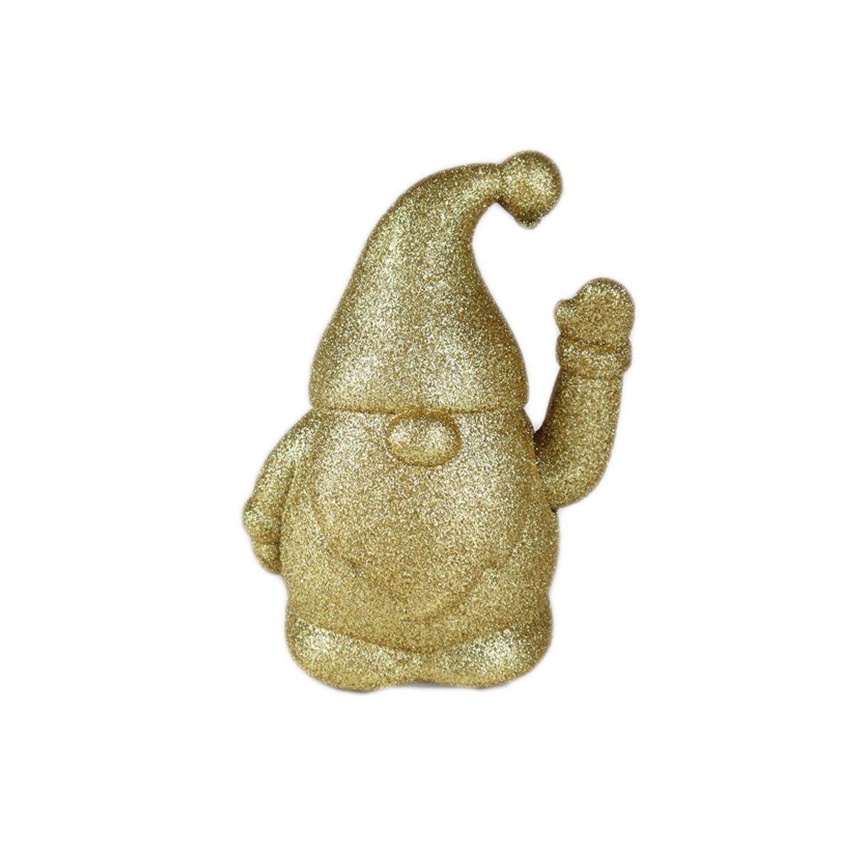 Winkefigur Wichtel Gold H:16,5 cm, Wichtelfigur Glitzer mit Winke-Fun ...